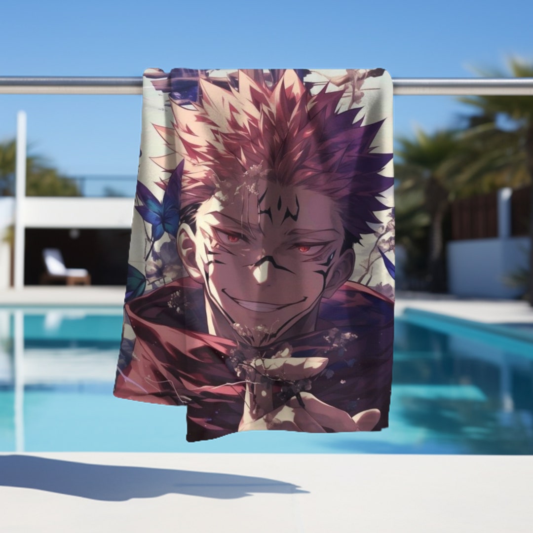 Anime Sukuna Beach Towel, Summer, Pool, Gift - Etsy