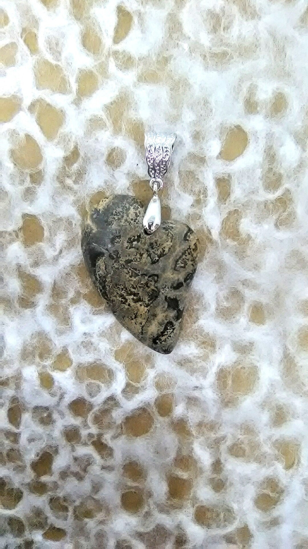 Chohua Jasper Heart Bead Pendant Gemstone With Bail DIY - Etsy