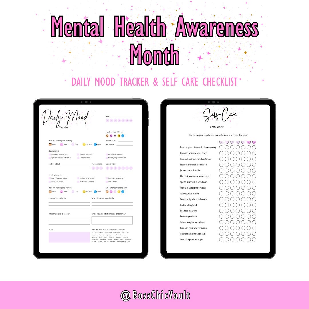 Daily Mood Tracker, Printable Mood Track, Emotion Tracker, Mood Journal ...