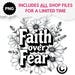 Faith Over Fear Christian PNG: Floral Bible Verse Design (digital ...