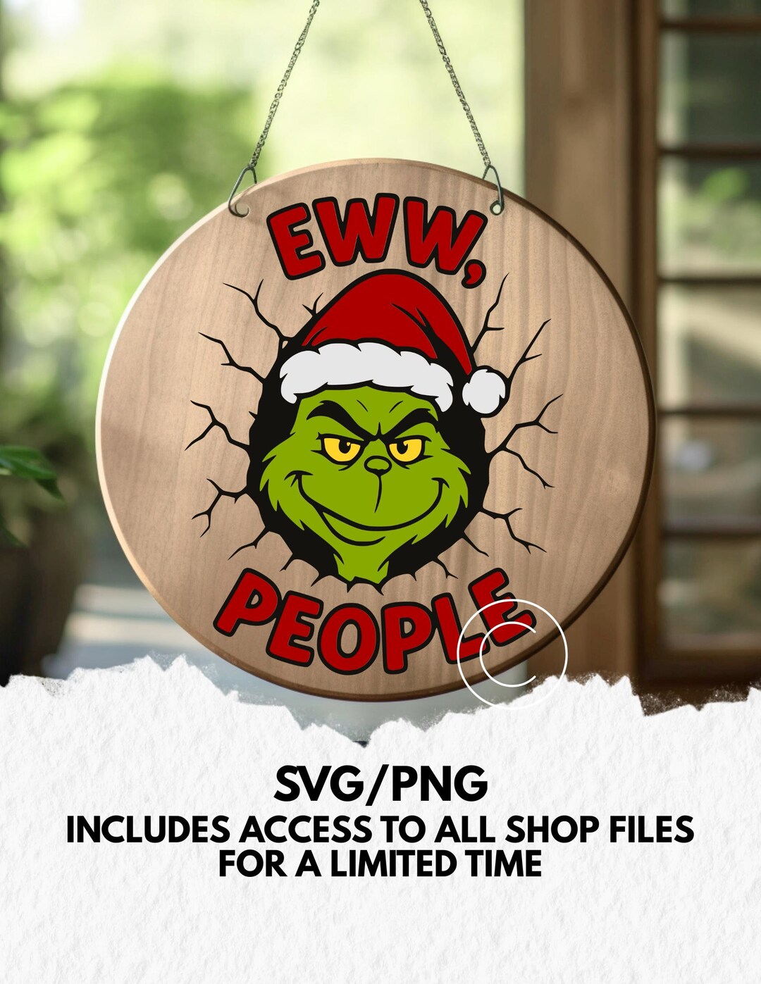 Funny Eww People Grinch Christmas Svg / Png, Front Door Sign Png / Svg ...