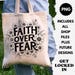 Faith Over Fear Christian PNG: Floral Bible Verse Design (digital ...