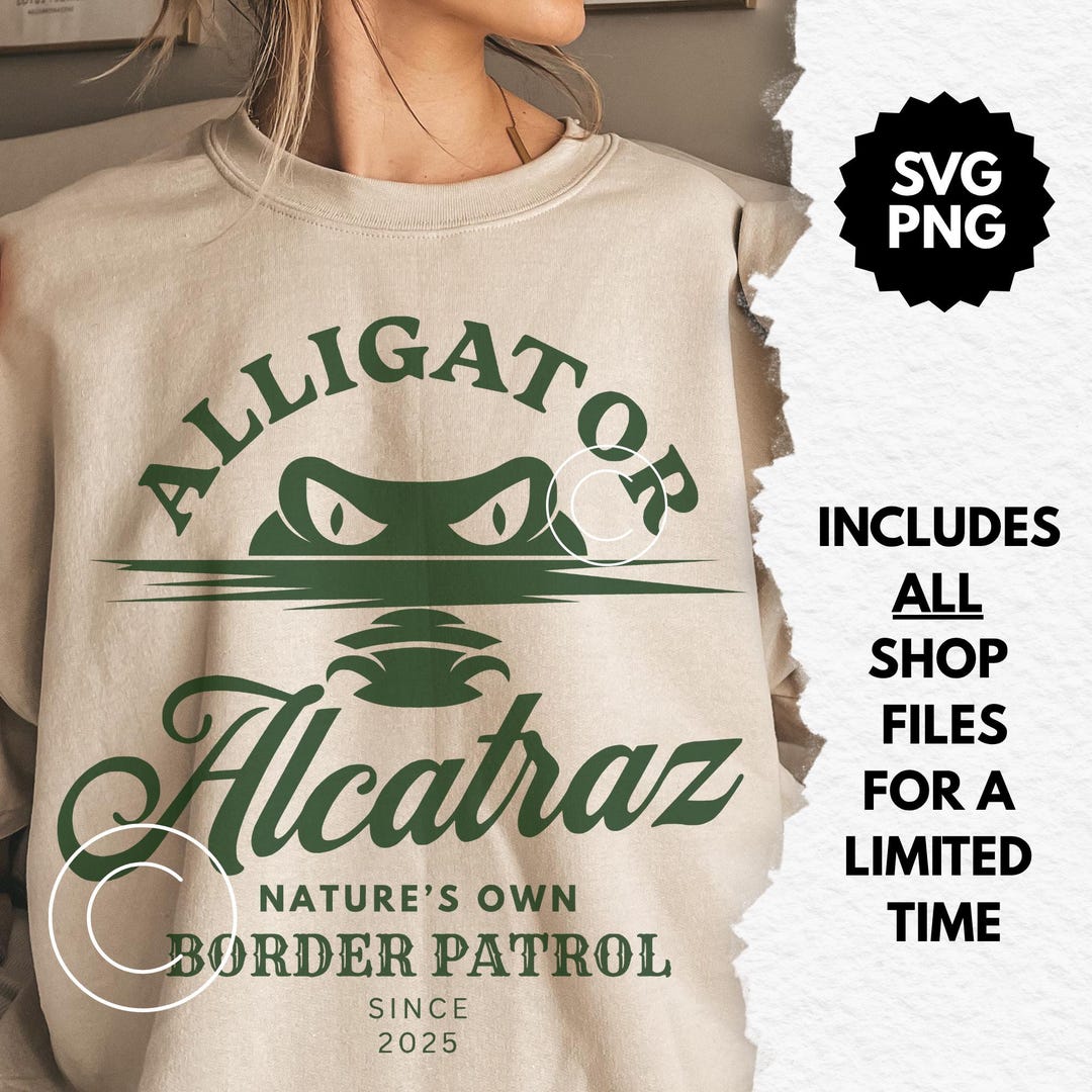 Alligator alcatraz svg, pro trump svg, alligator alley svg, political ...