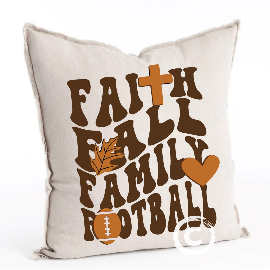 Faith Fall Family Football SVG: Christian T-shirt Design (digital ...