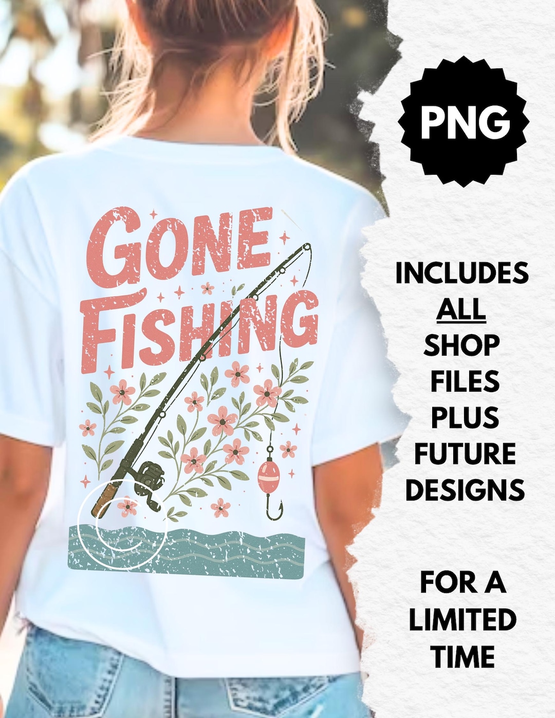 Girly Gone Fishing Png, Fishing Sublimation Designs, Tomboy Png, Girls ...