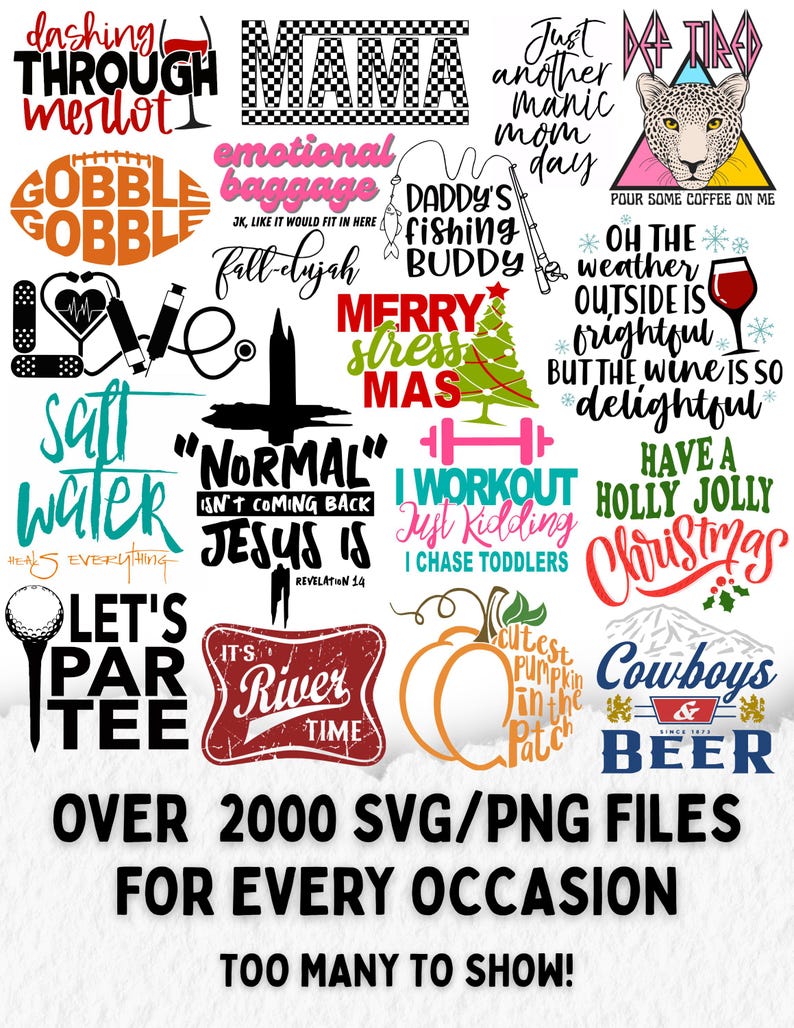 Svg/png Bundle, Tshirt Svg Files, Funny Svg for Shirts, Tshirt Designs ...