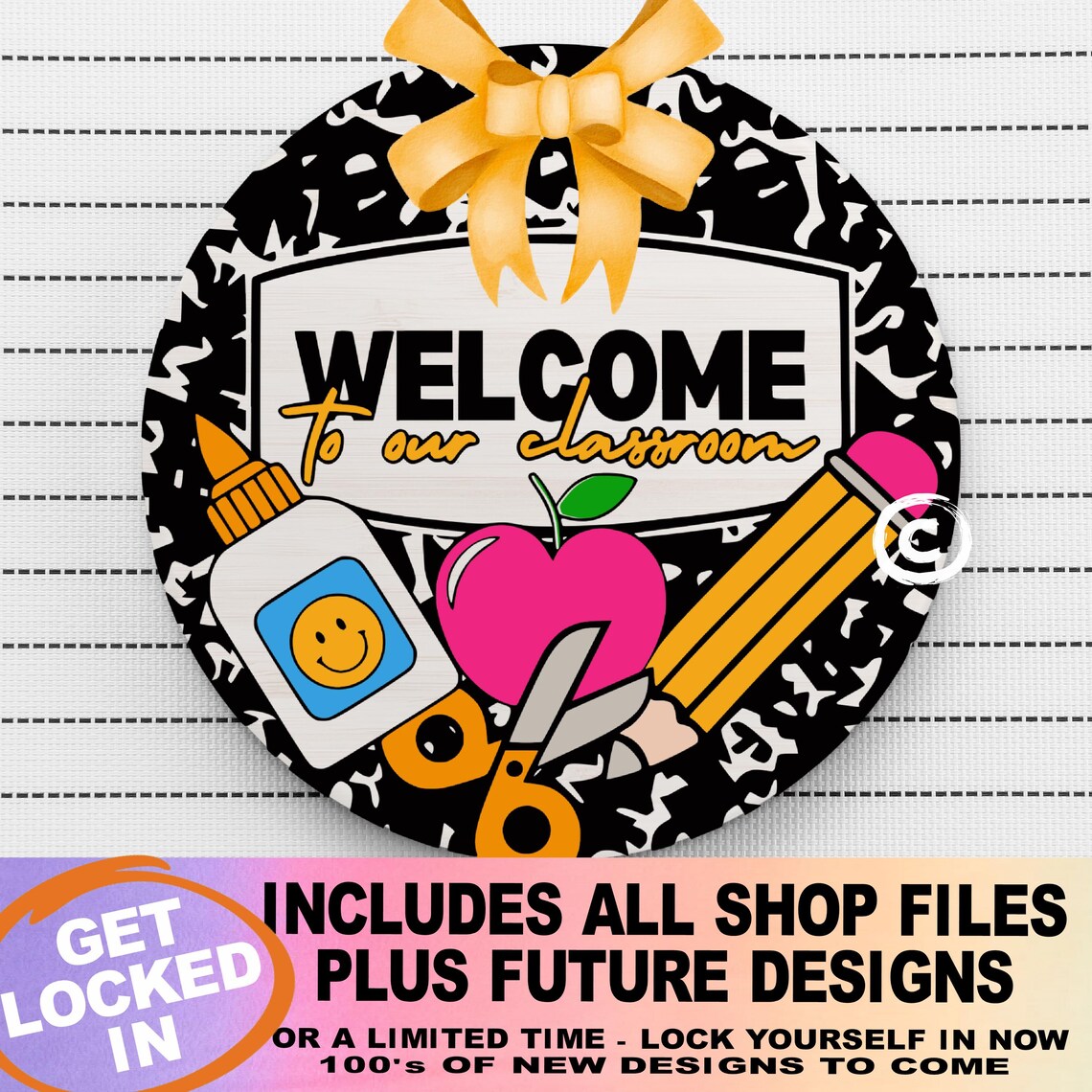 Welcome to Our Classroom Svg, Teacher Round Door Hanger Svg, Teacher ...