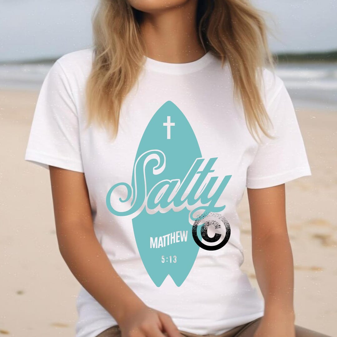 Salty Bible Verse SVG: Christian Summer Surfing Design (digital ...