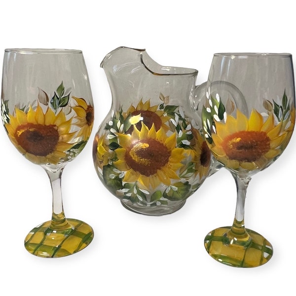 Sunflower Pitcher - Etsy