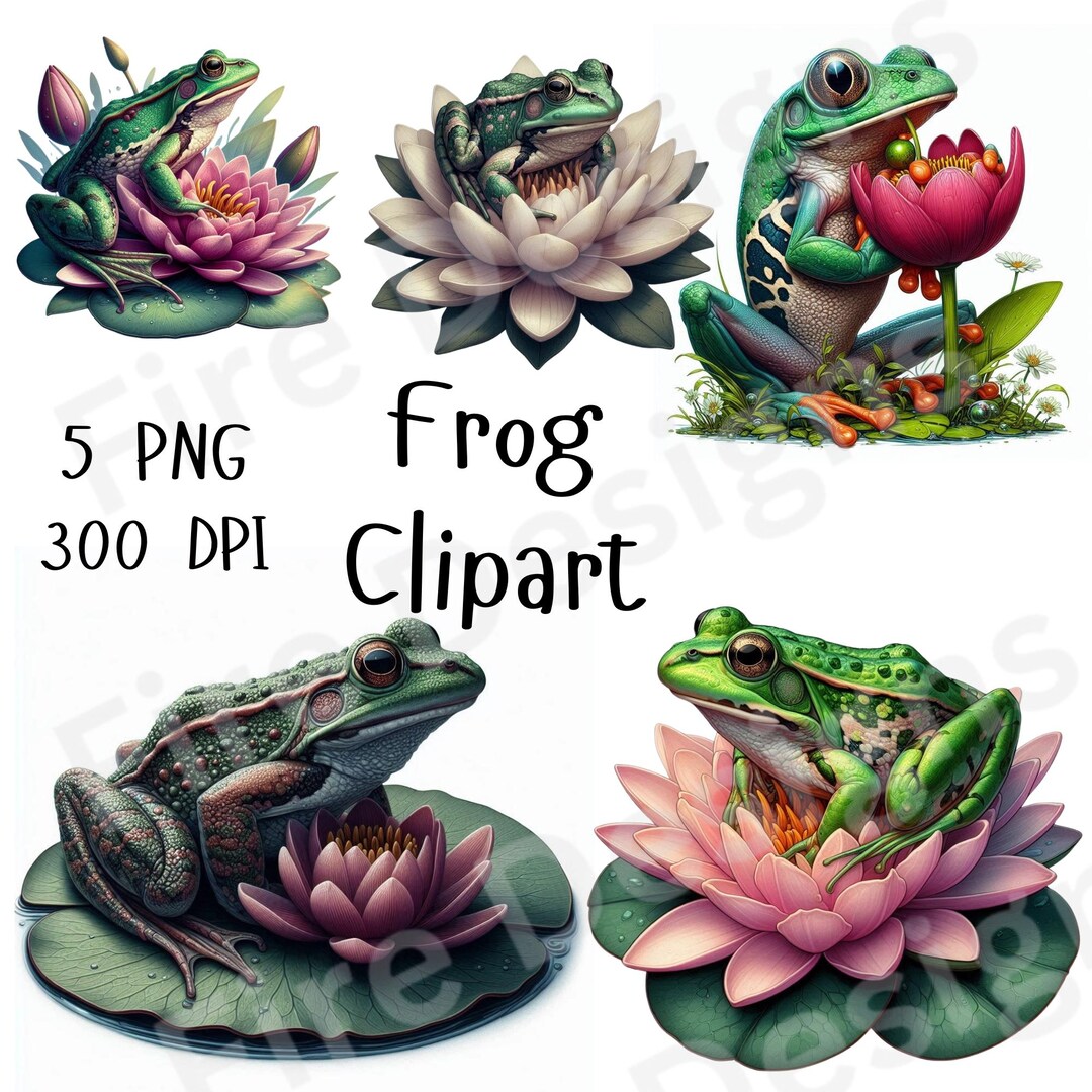 Frog Flowers PNG| Sublimation T-shirt Download| DTF| Laser Engraving ...