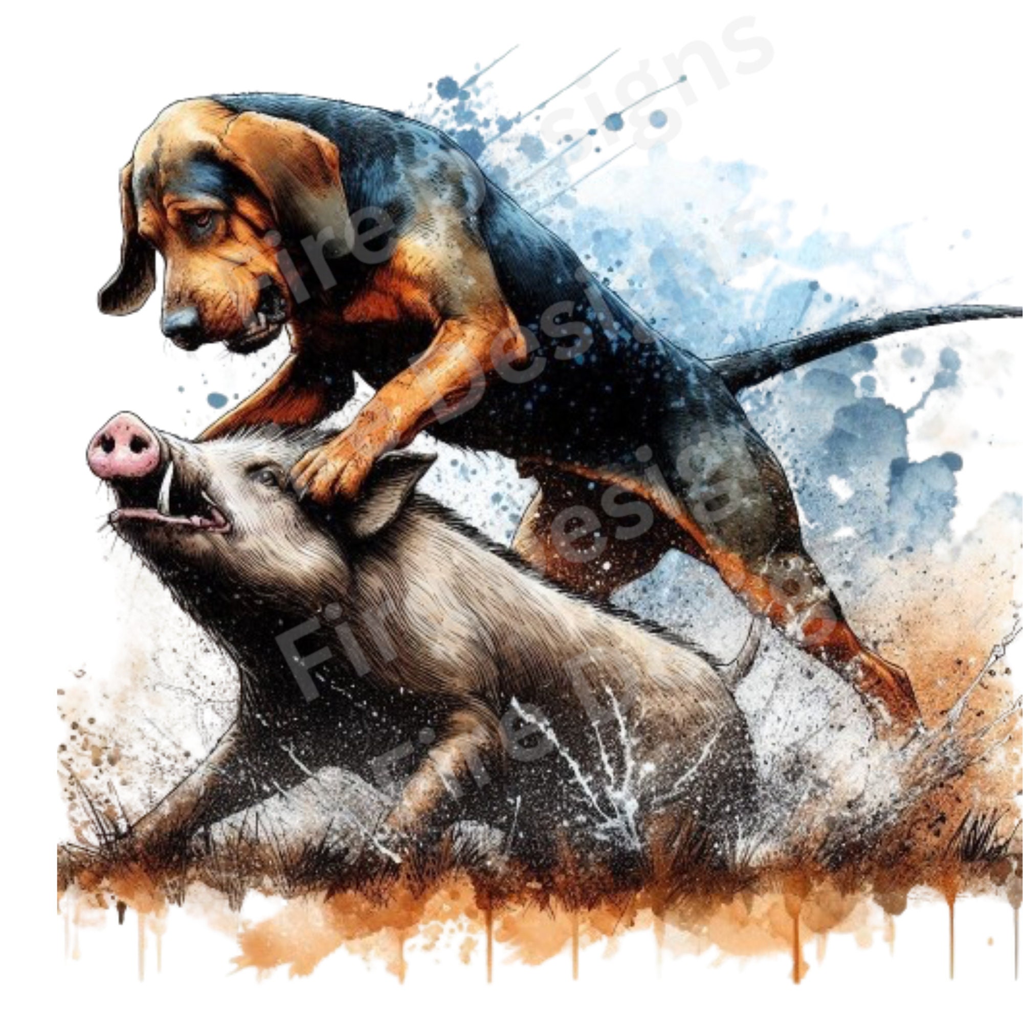 Hog Hunting PNG| Hunting Hogs Clipart| 300 Dpi| Hog Hunting DTF ...