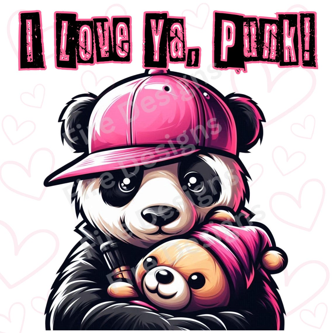 Panda PNG| Valentine's Panda Clipart| Panda Dtf| Panda Sublimation T ...
