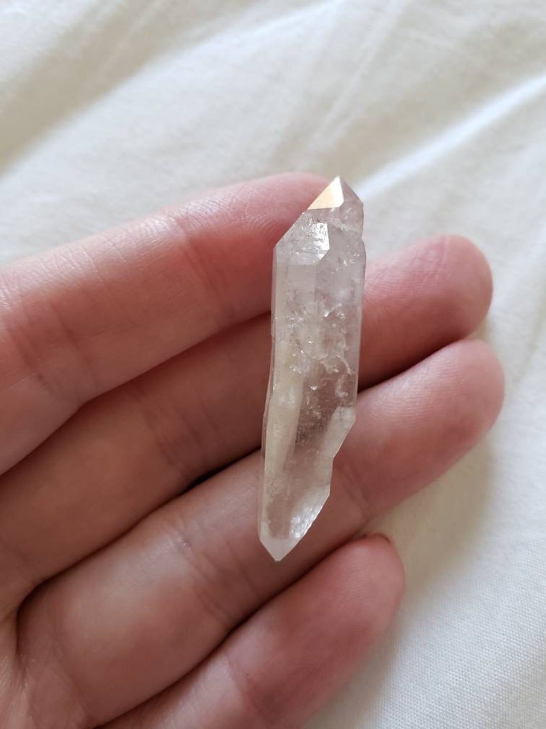 Unique Skeletal Quartz Point, Double Terminated, Elestial, Wire Wrap ...