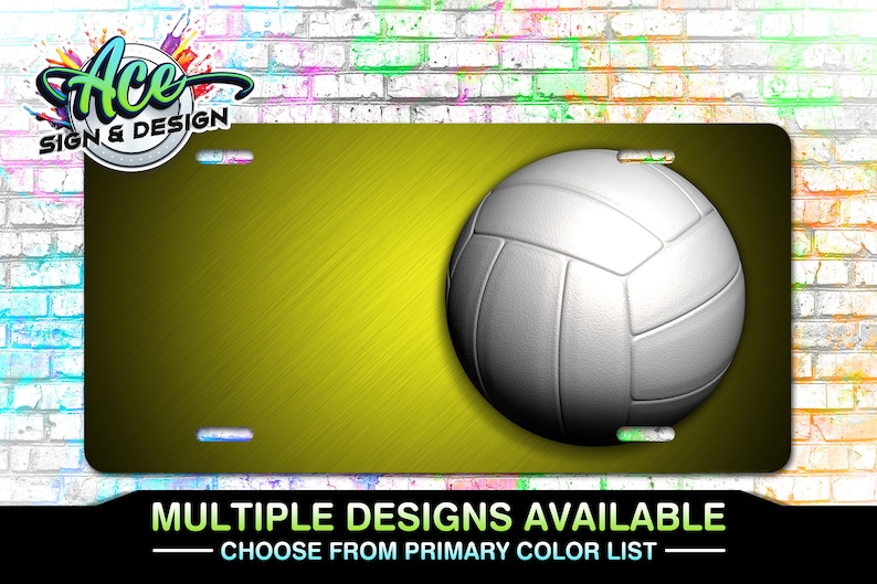 Custom Volleyball License Plate - Etsy