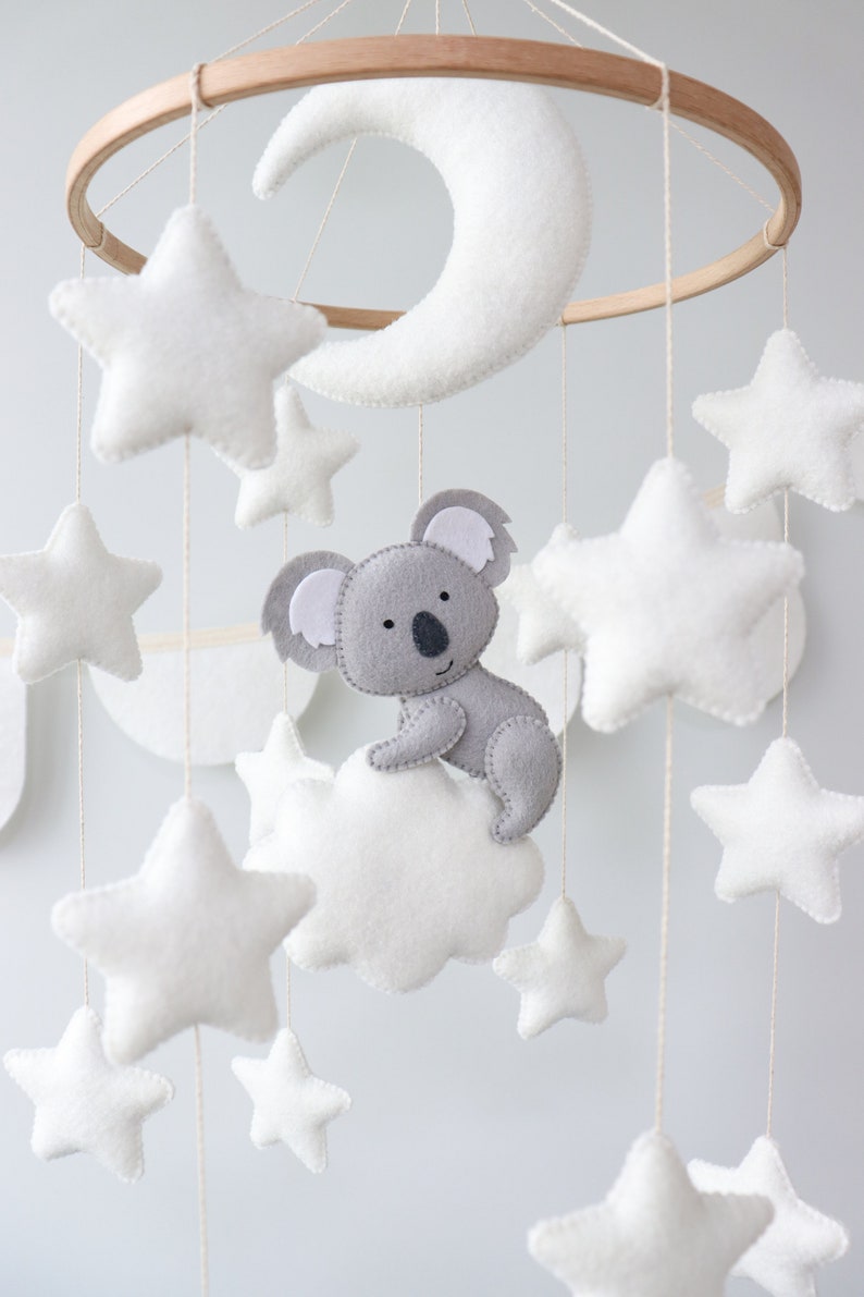 Koala Baby Mobile for Crib, Australian Animals Nursery Decor, Moon ...