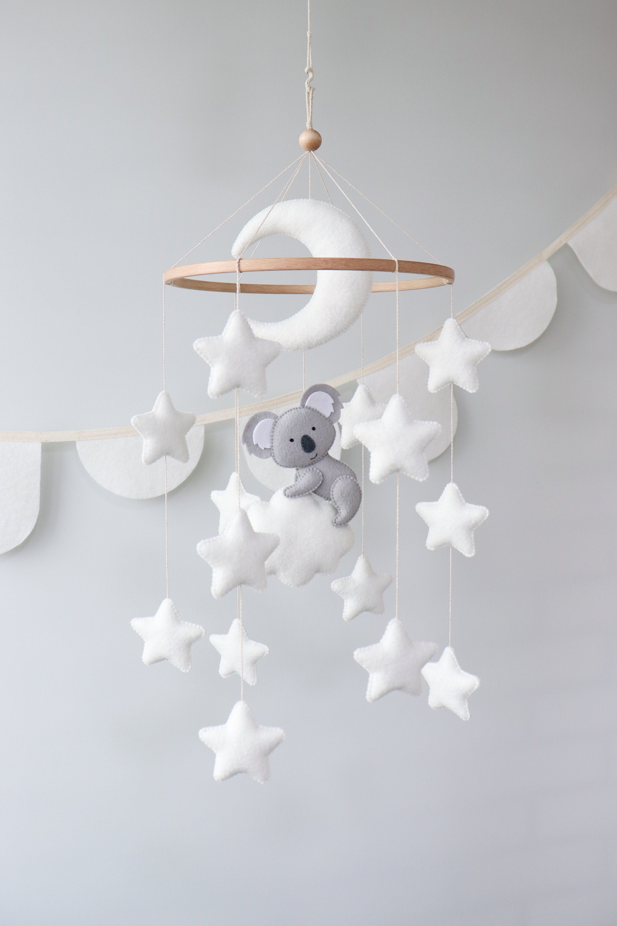 Koala Baby Mobile for Crib, Australian Animals Nursery Decor, Moon ...