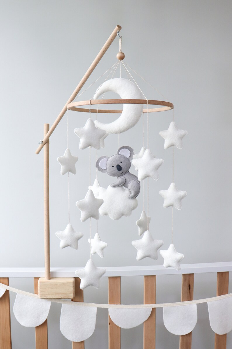Koala Baby Mobile for Crib, Australian Animals Nursery Decor, Moon ...
