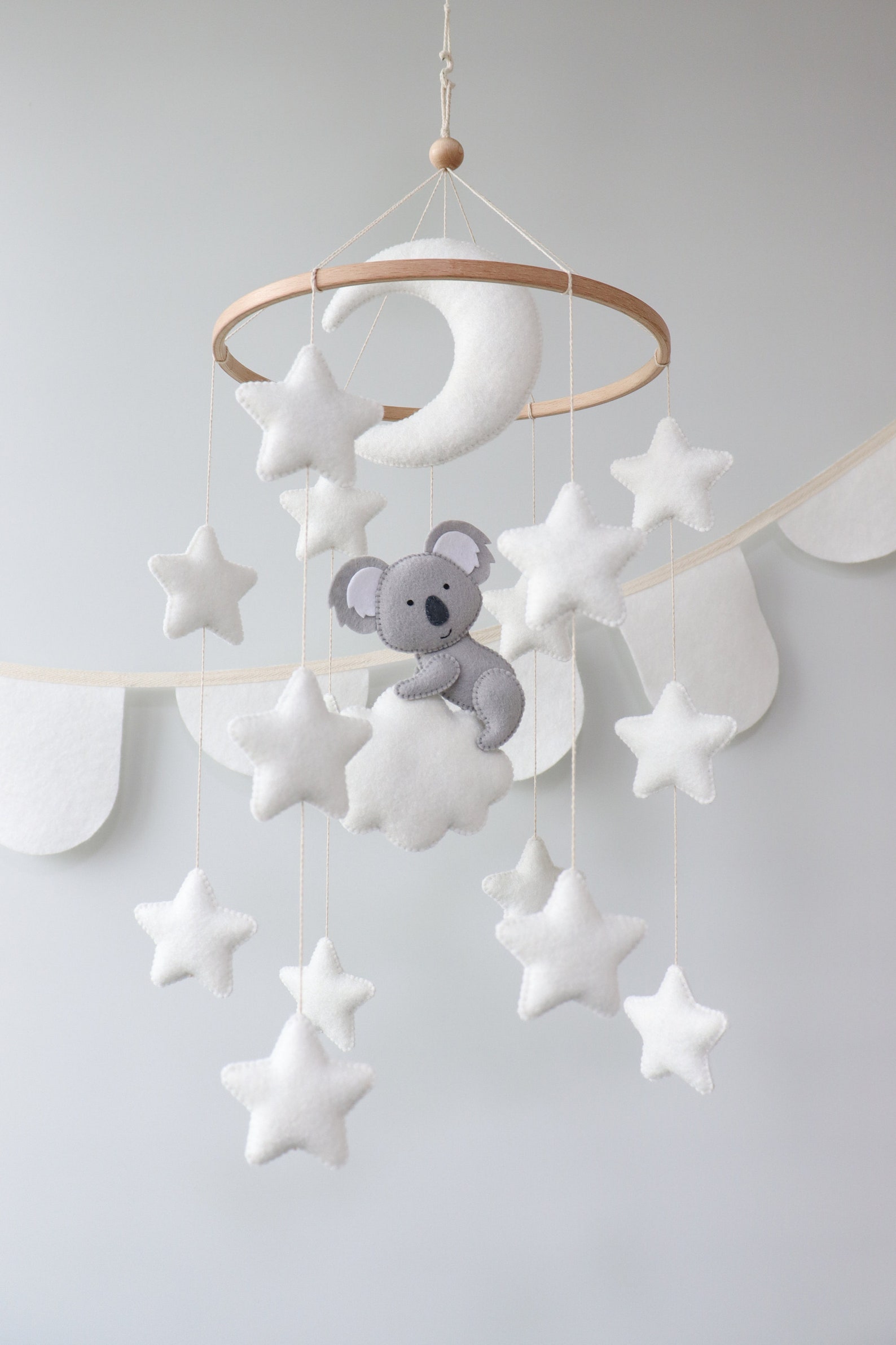 Koala Baby Mobile for Crib, Australian Animals Nursery Decor, Moon ...