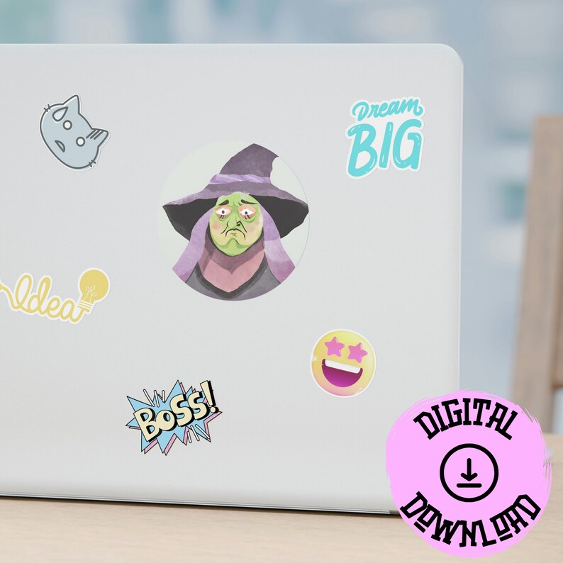 Witch Sticker Printables Png-aesthetic Witch Sticker Set-witchy Digital ...