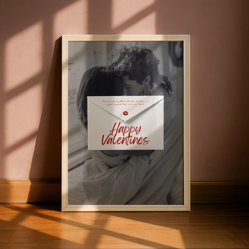 Custom Valentine's Day Photo Poster | Personalized Couple Gift (digital ...