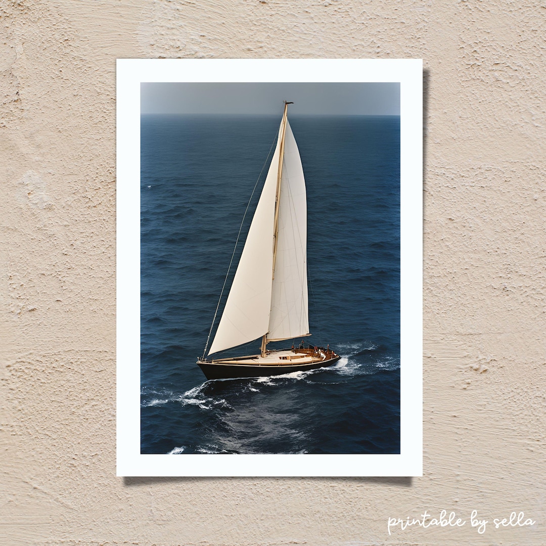 Luxury Yacht Print: Summer Sailing Poster (digital Download) - Etsy