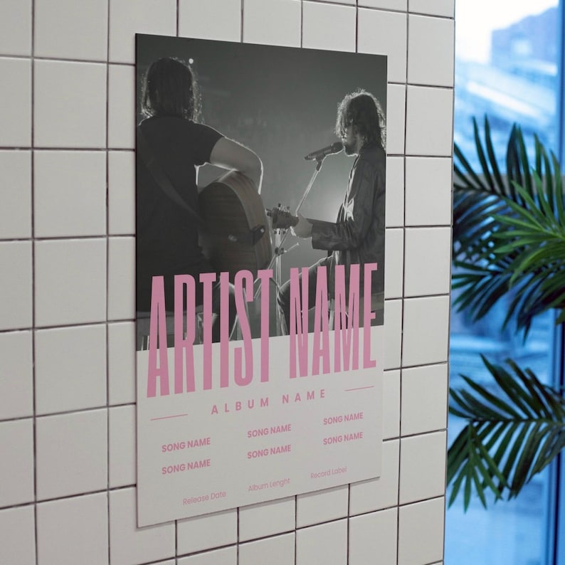 Custom Album Cover Poster Print: Personalized Music Art (digital Image ...