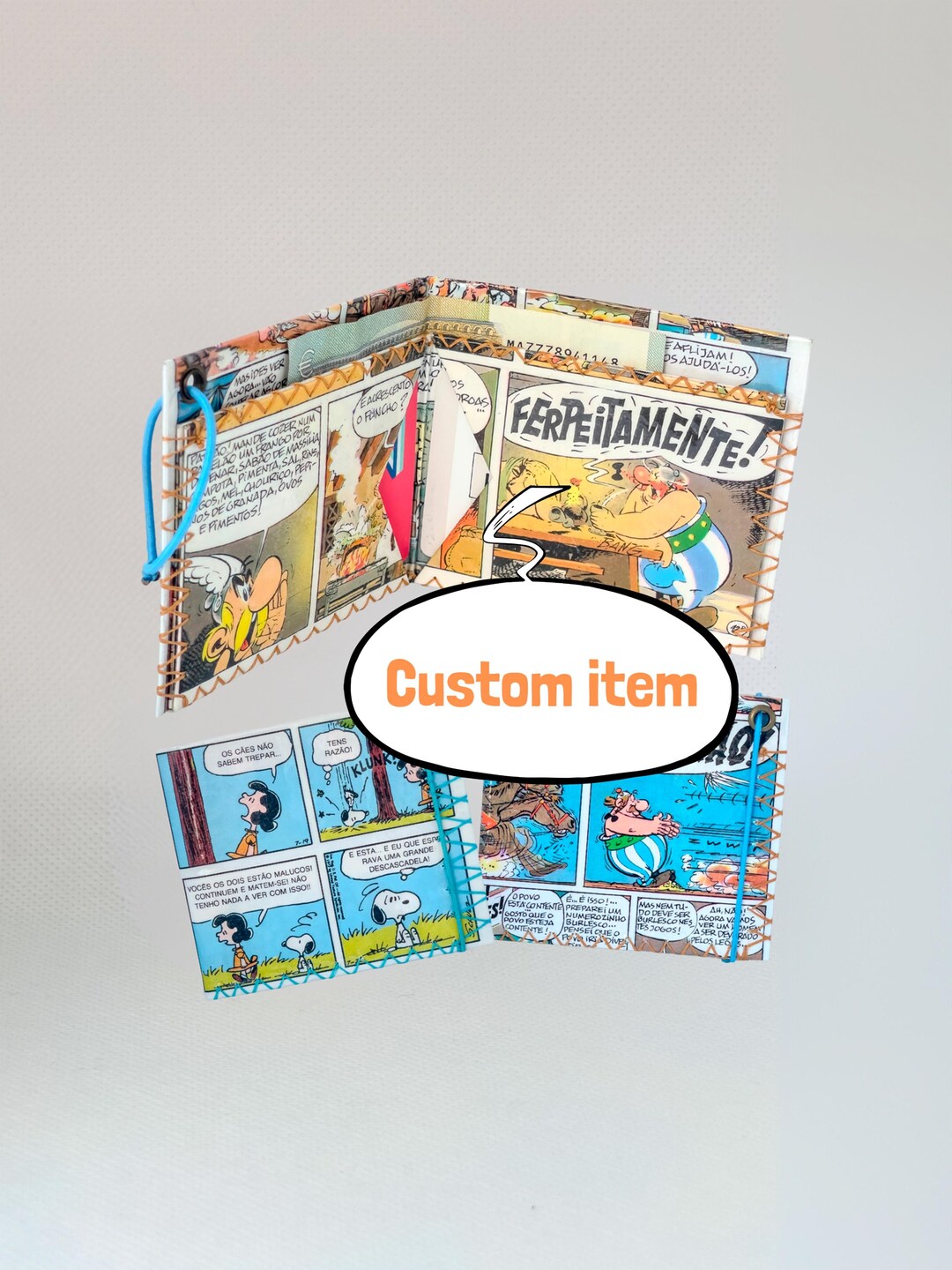 Personalized Comic Book Wallet: Handmade Recycled Tetra Pak Card Holder ...