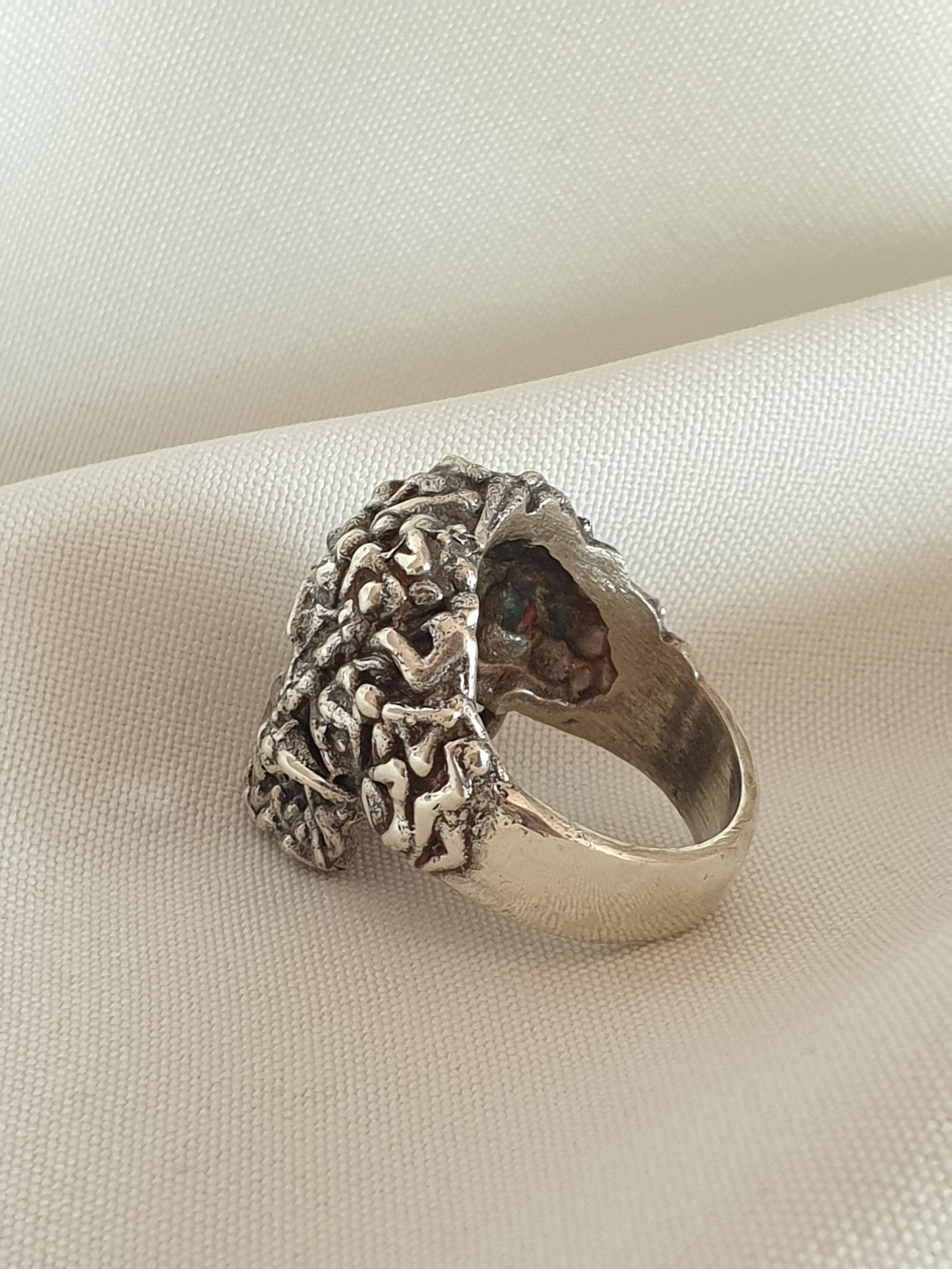 Skull Ring Dali Inspired. Solid Silver 925 - Etsy