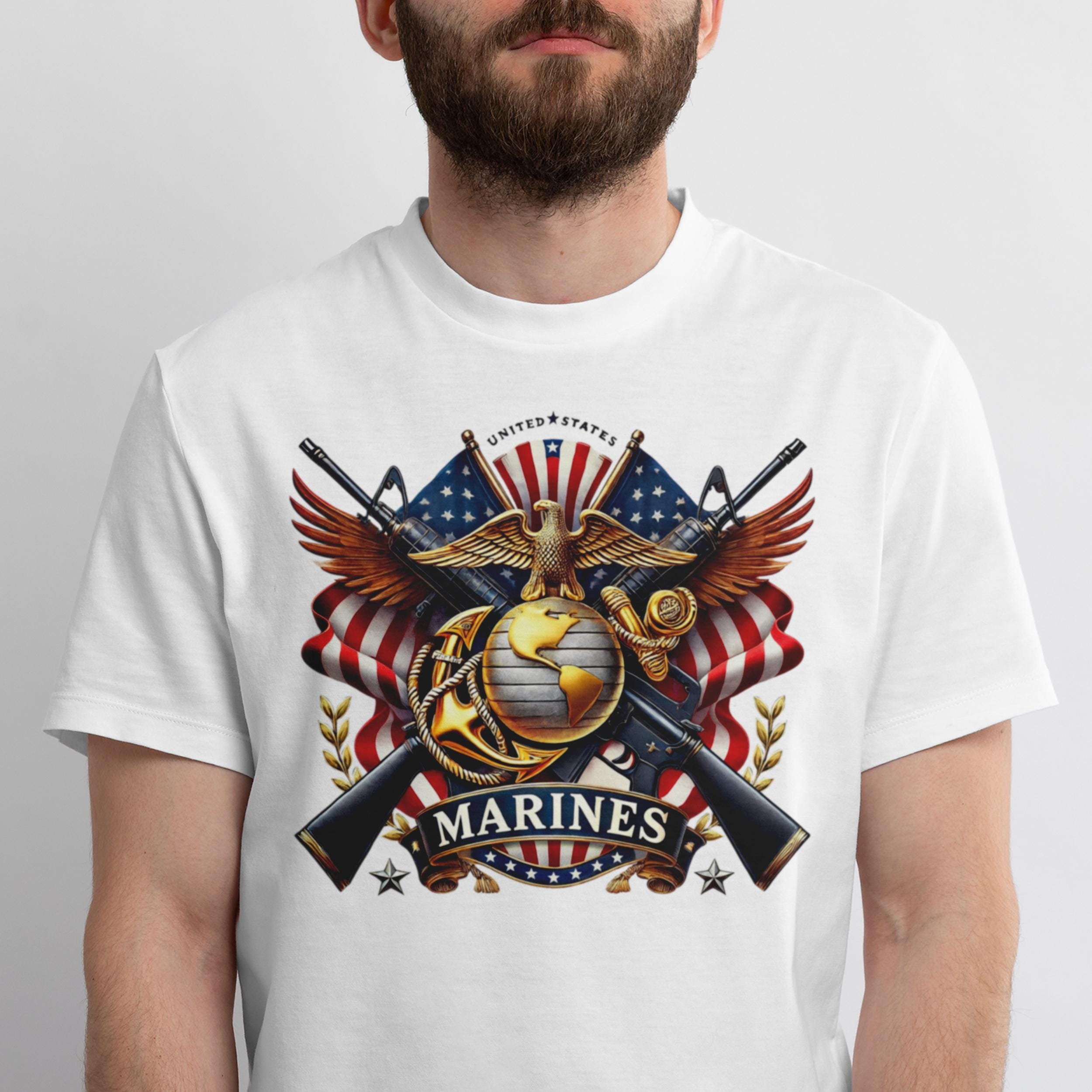 Marine Veteran PNG, USMC Sublimation Design, EGA Patriotic Clip Art ...