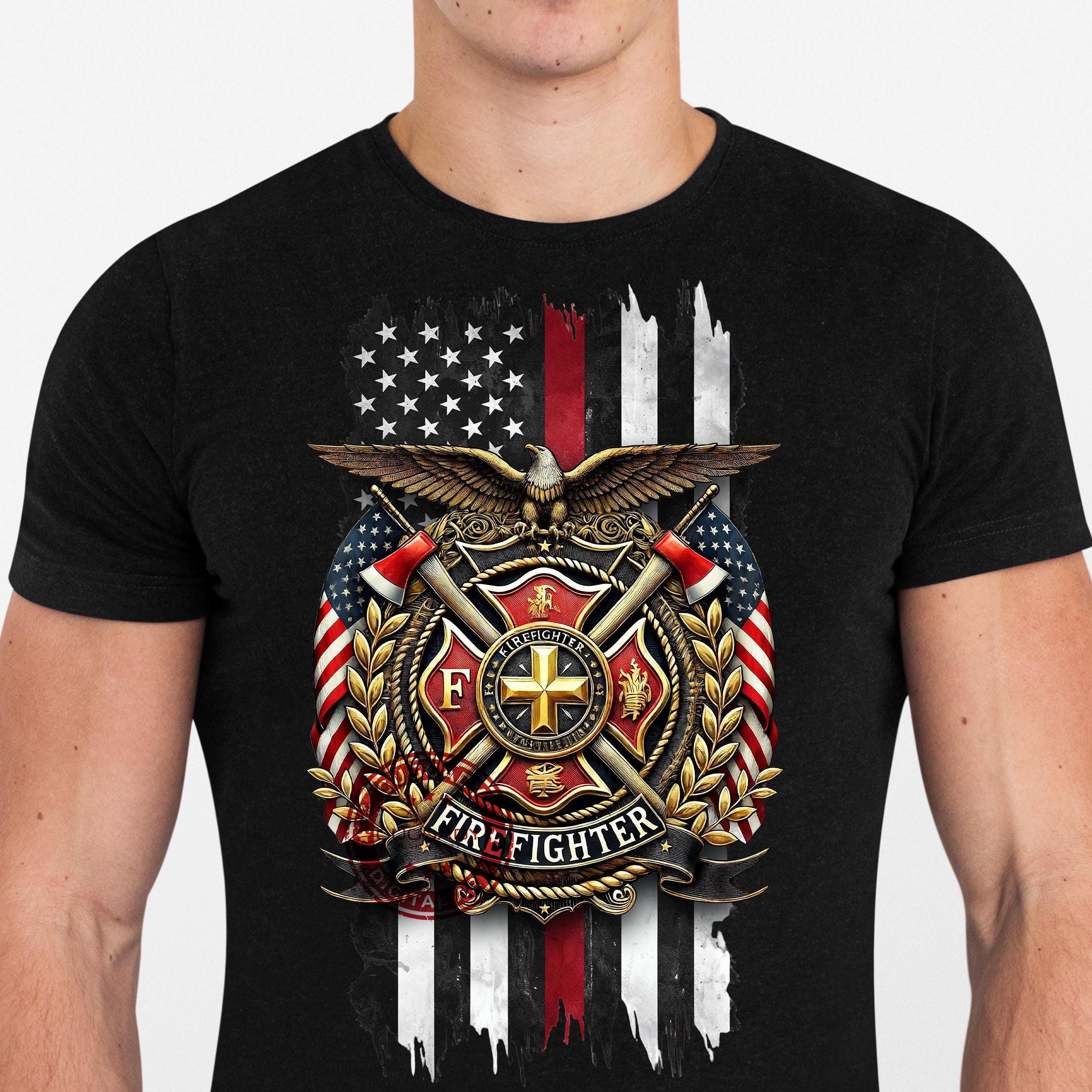 Firefighter PNG, 3D Fireman Emblem, Thin Red Line, Maltese Cross - Etsy