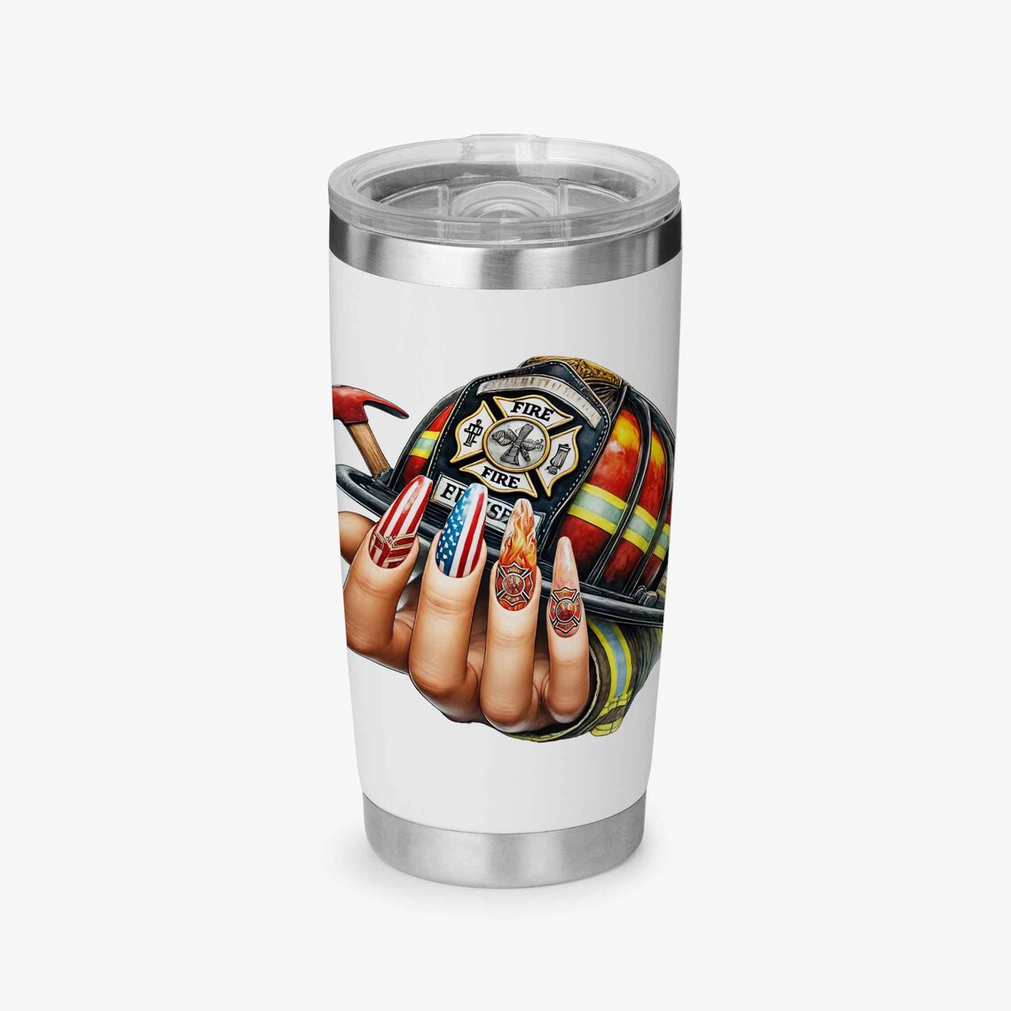 Bold Firefighter Nail Art | Instant Download Clipart for First ...