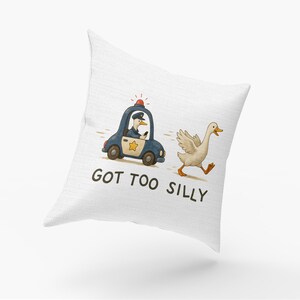 Got Too Silly Goose PNG | Funny Goose Police Chase Clipart | Hand Drawn ...