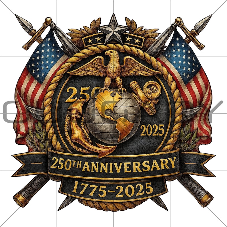 Usmc 250th Anniversary Png 1775 2025 Marine Corps Birthday 2025