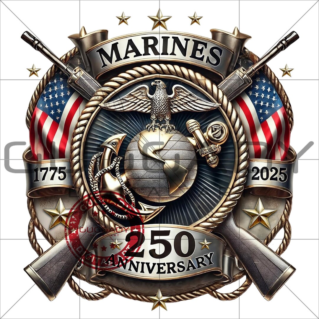 Marine Corps 250th Anniversary PNG, US Marines 1775-2025, Military ...