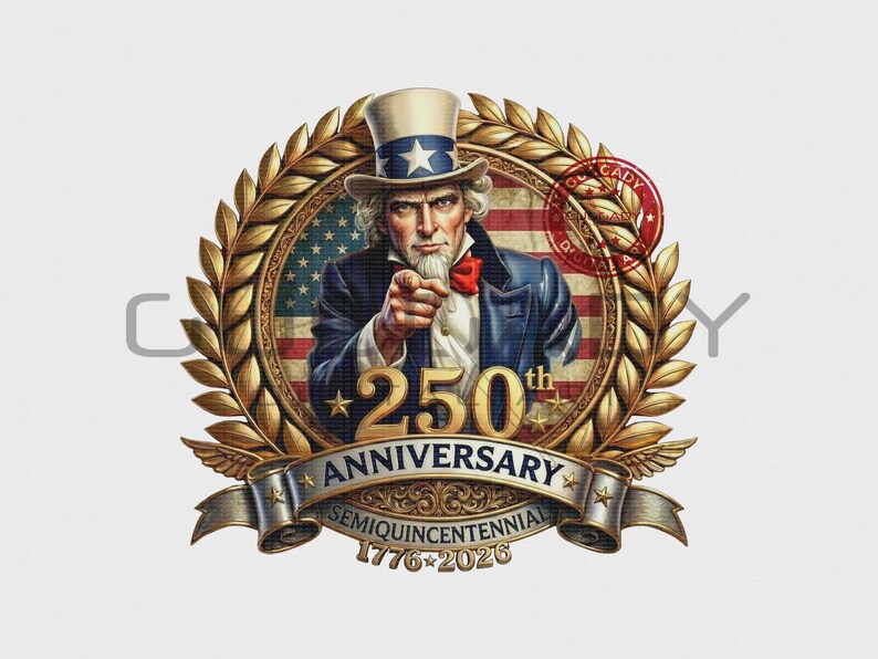 Uncle Sam USA 250th Anniversary PNG, Vintage American Patriot Design ...