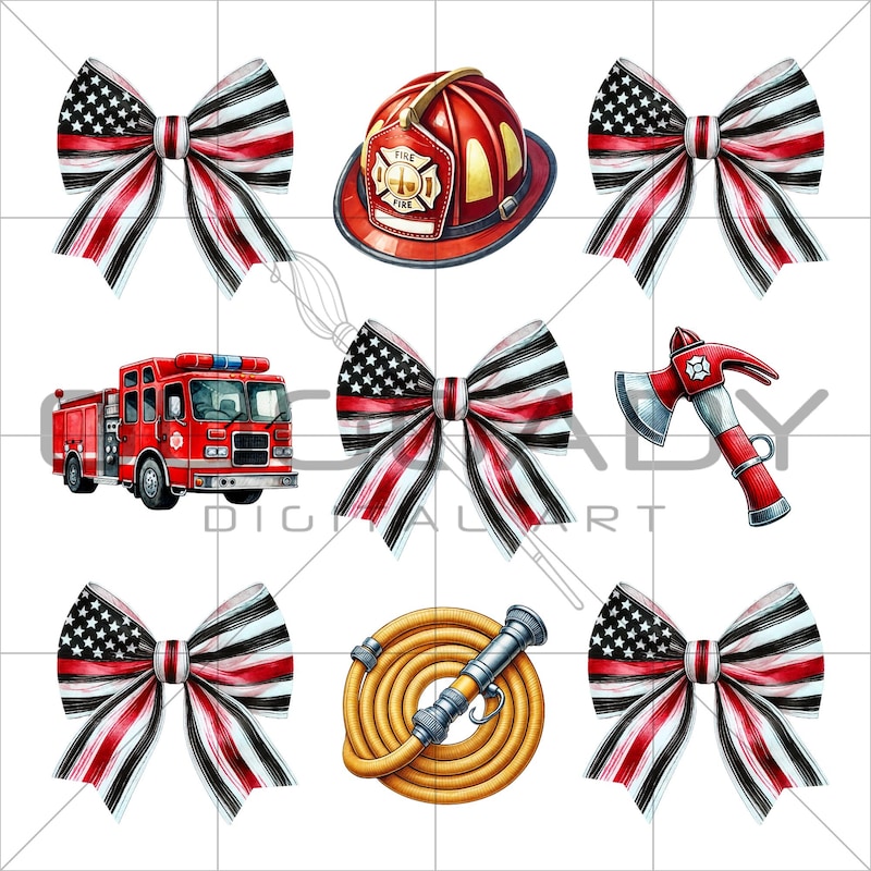 Firefighter Png Coquette - Etsy UK
