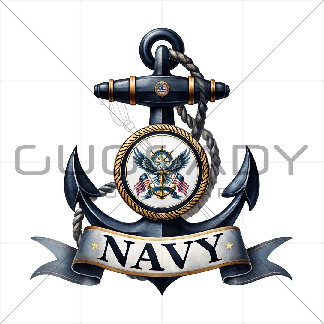 US Navy Anchor Emblem PNG: Patriotic Digital Download - Etsy