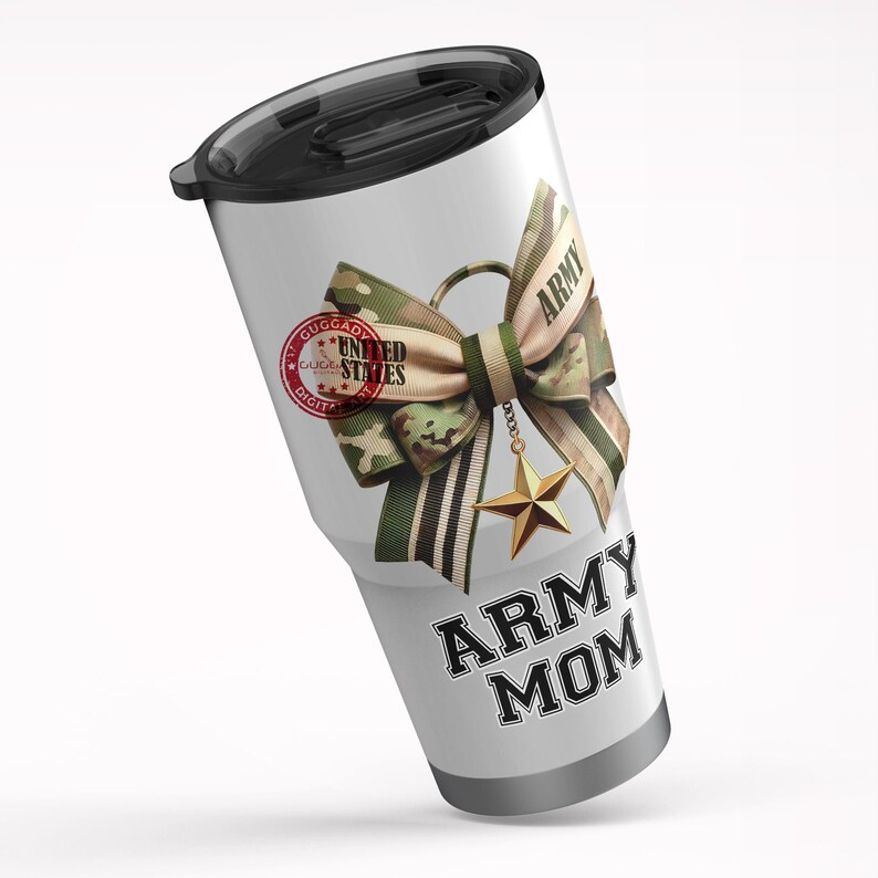 Army Mom PNG Sublimation Design, Military Camo Bow Digital Download ...