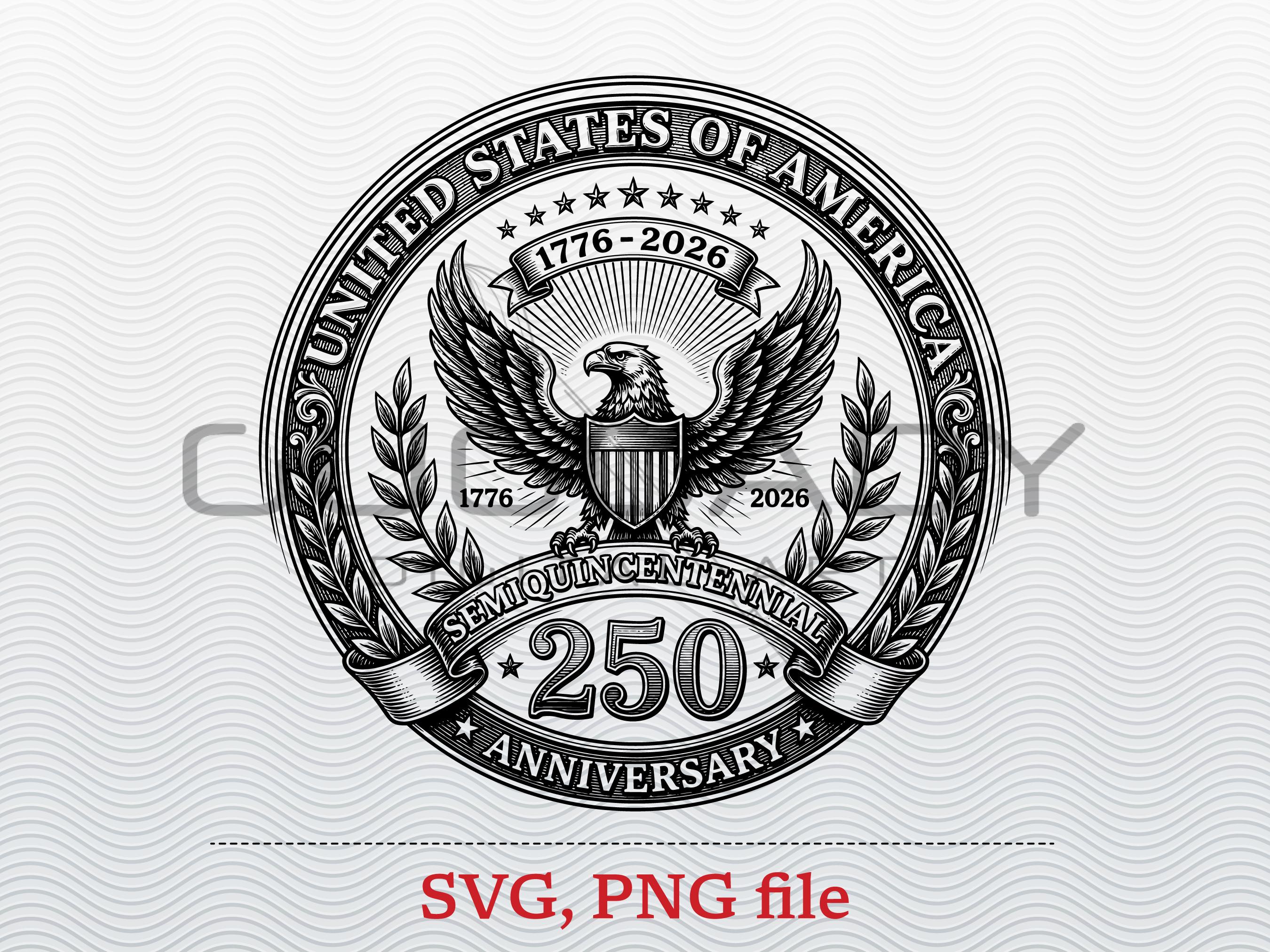 USA 250th Anniversary SVG, America 250 Years 1776-2026 Cut File ...