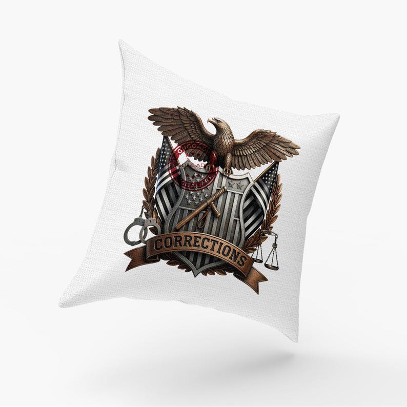 Corrections Officer Eagle PNG, Thin Silver Line Flag Shield, Prison ...