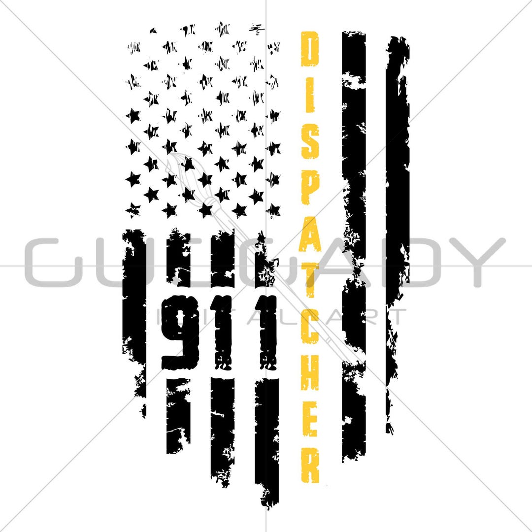 911 Operator Distressed USA Flag SVG - Support Dispatcher Heroes ...