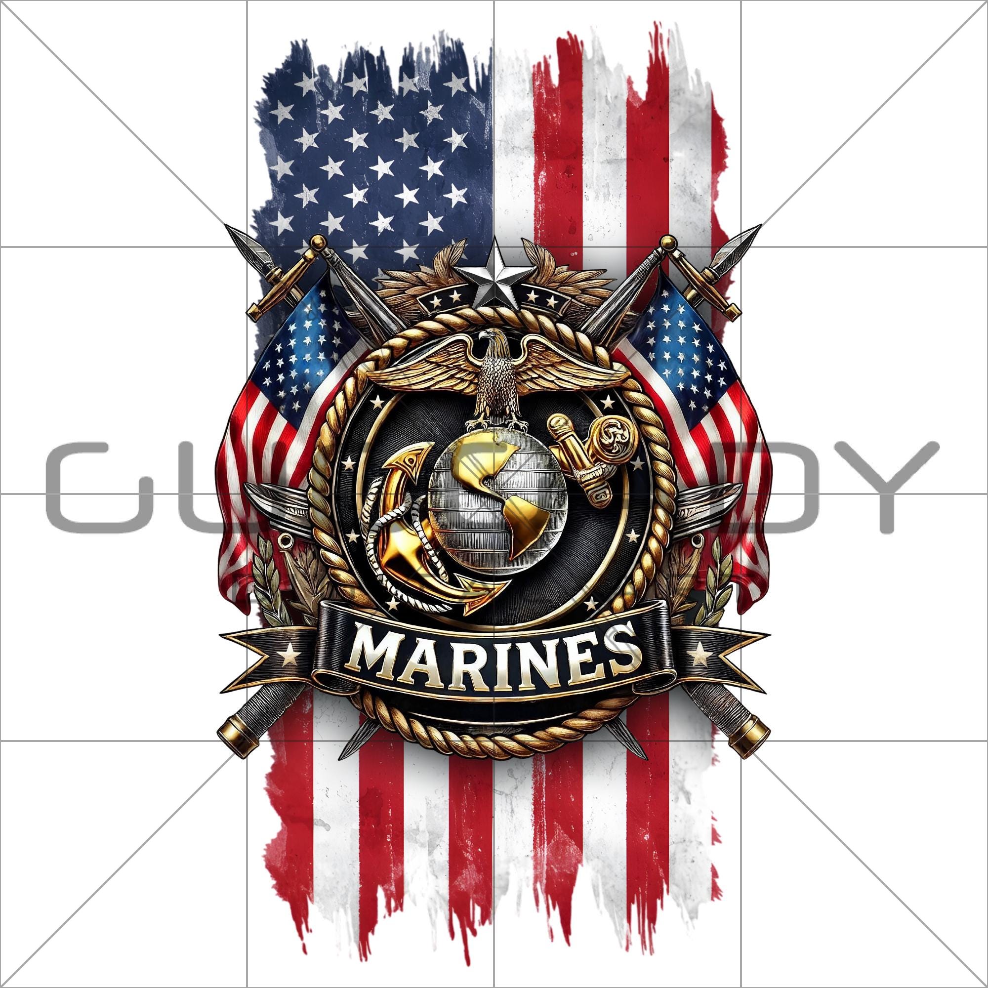 Marine Corps Birthday PNG: Distressed Flag, USMC Veteran (digital ...