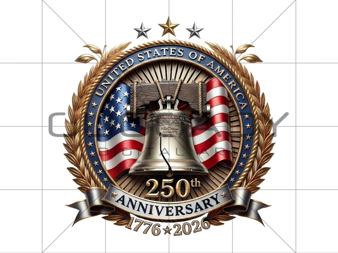 USA 250th Anniversary Liberty Bell PNG, Semiquincentennial 1776-2026 ...