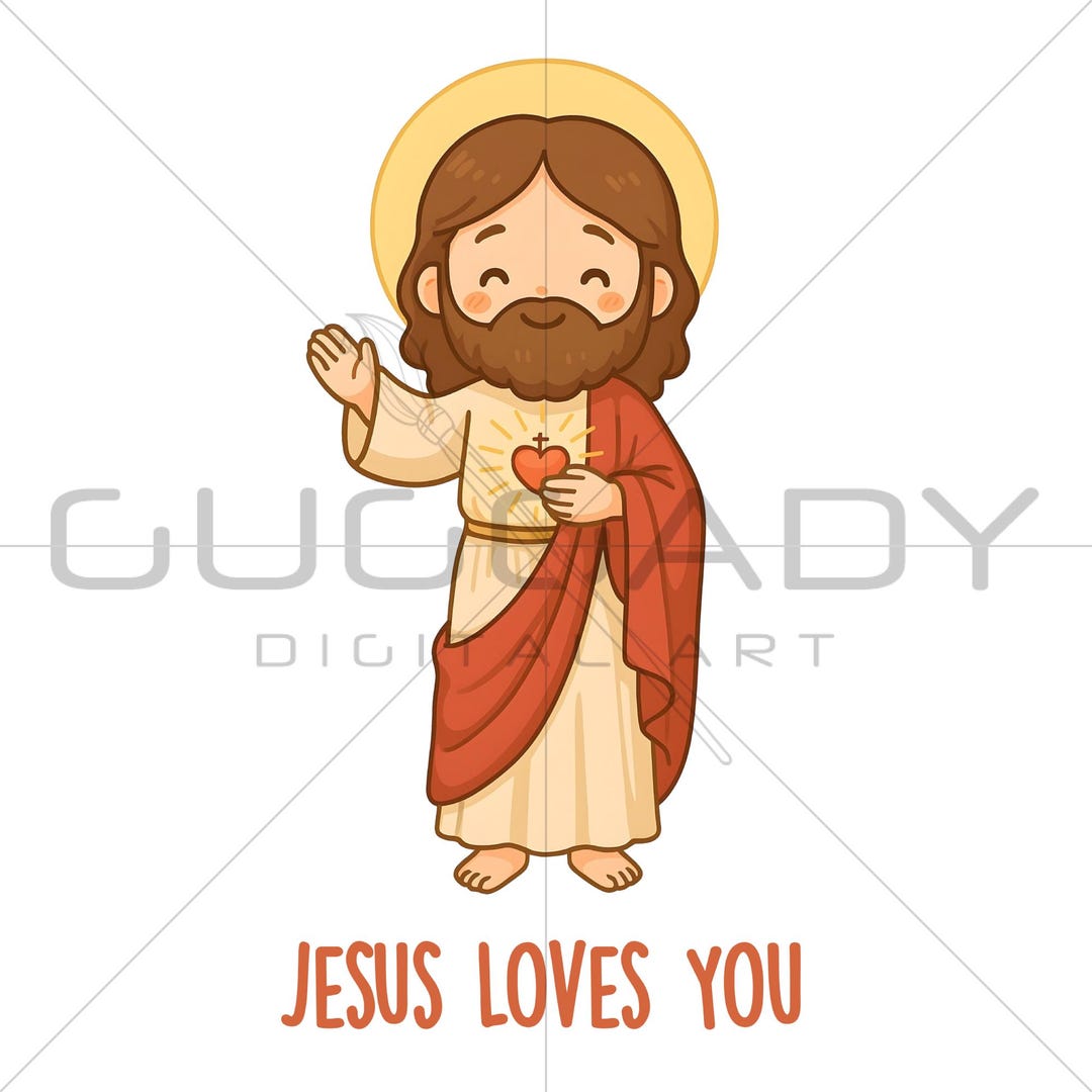 Jesus Loves You PNG | Christian Easter Sublimation Design | Adorable ...