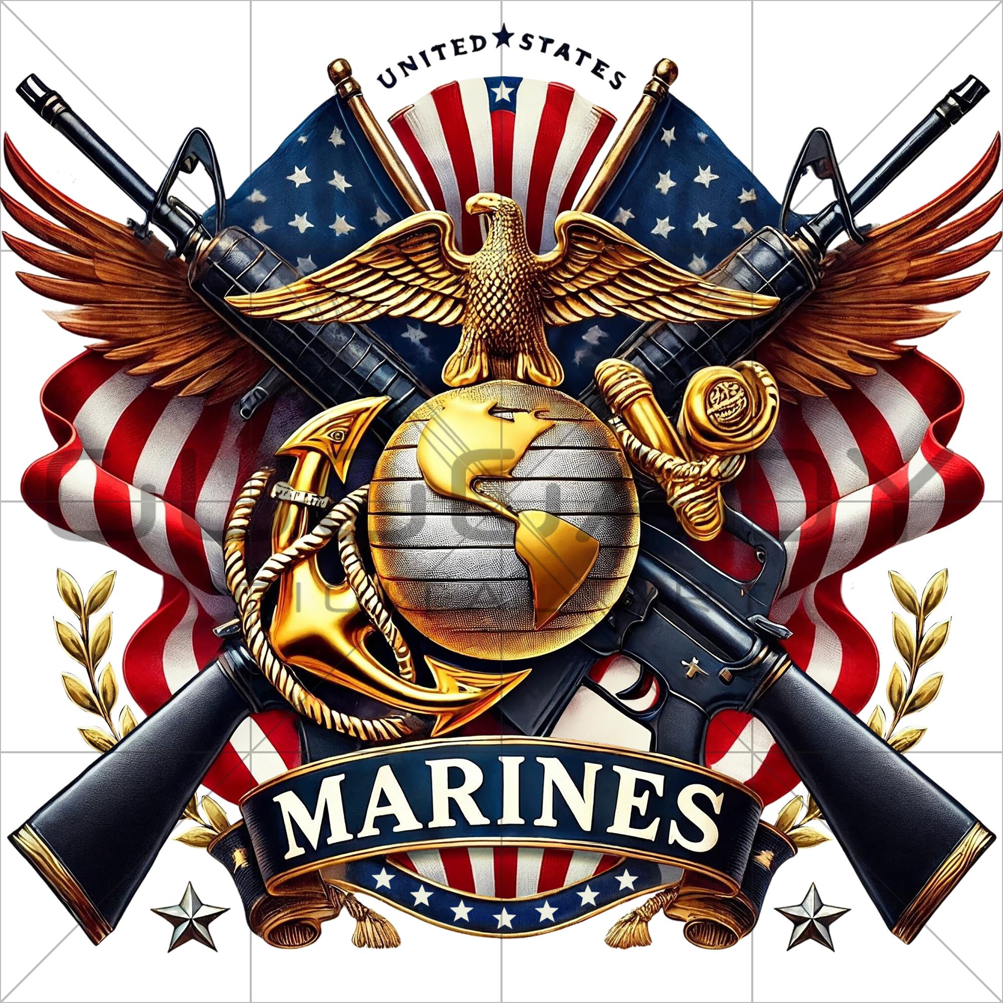 Marine Veteran PNG, USMC Sublimation Design, EGA Patriotic Clip Art ...