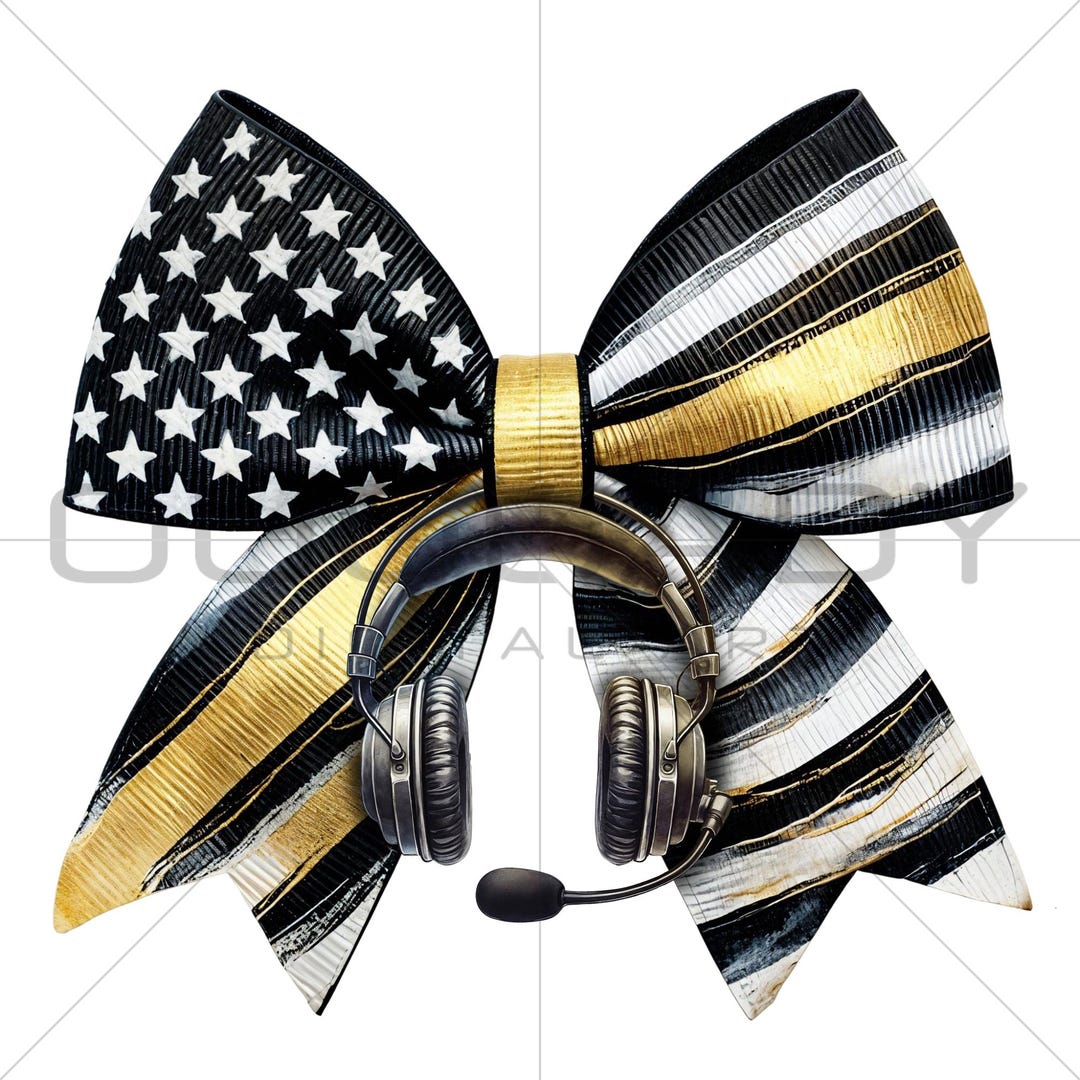 Thin Gold Line 911 Dispatcher Clipart - Instant Download for First ...