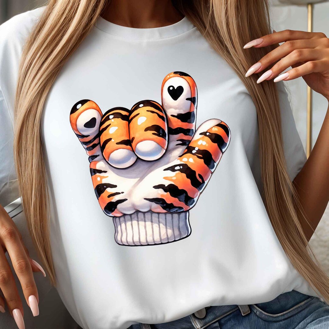 ASL I Love You Hand PNG | Tiger Stripes Digital Clipart | Sublimation ...