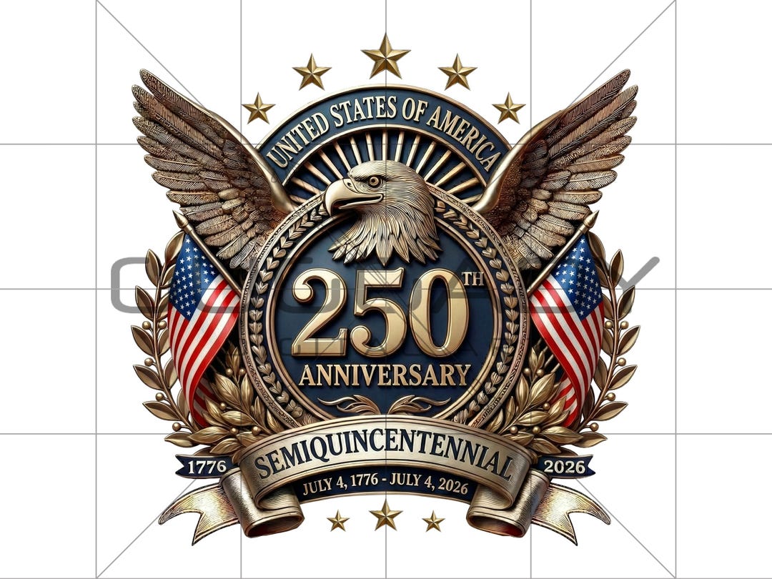 USA 250th Anniversary 1776-2026 PNG - America Semiquincentennial Gift ...