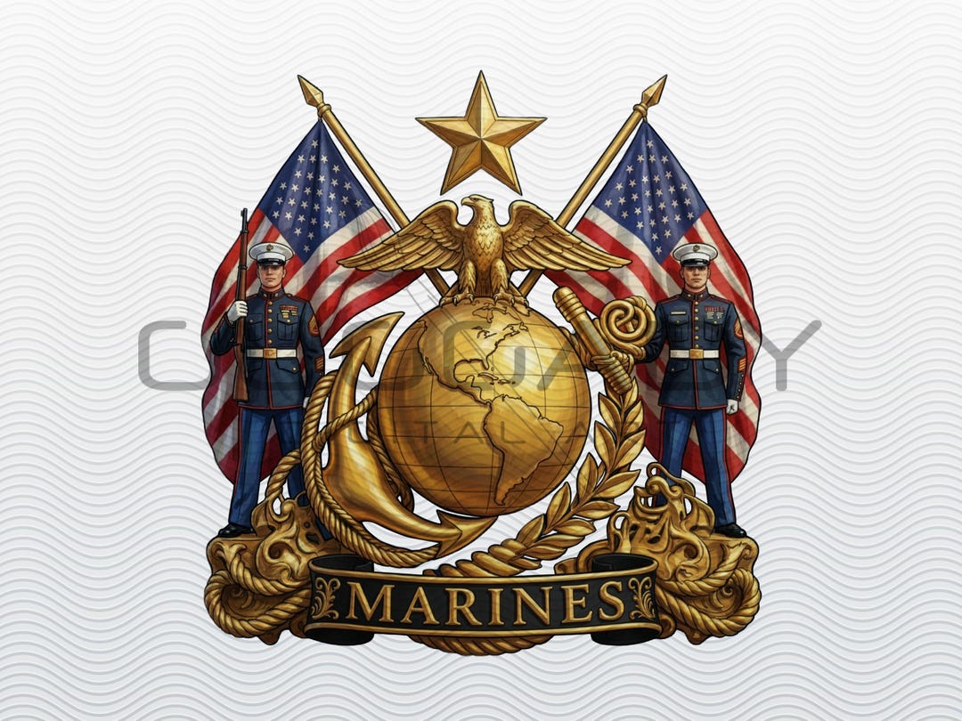 US Marines PNG Sublimation Design, Eagle Globe Anchor USMC Veteran ...
