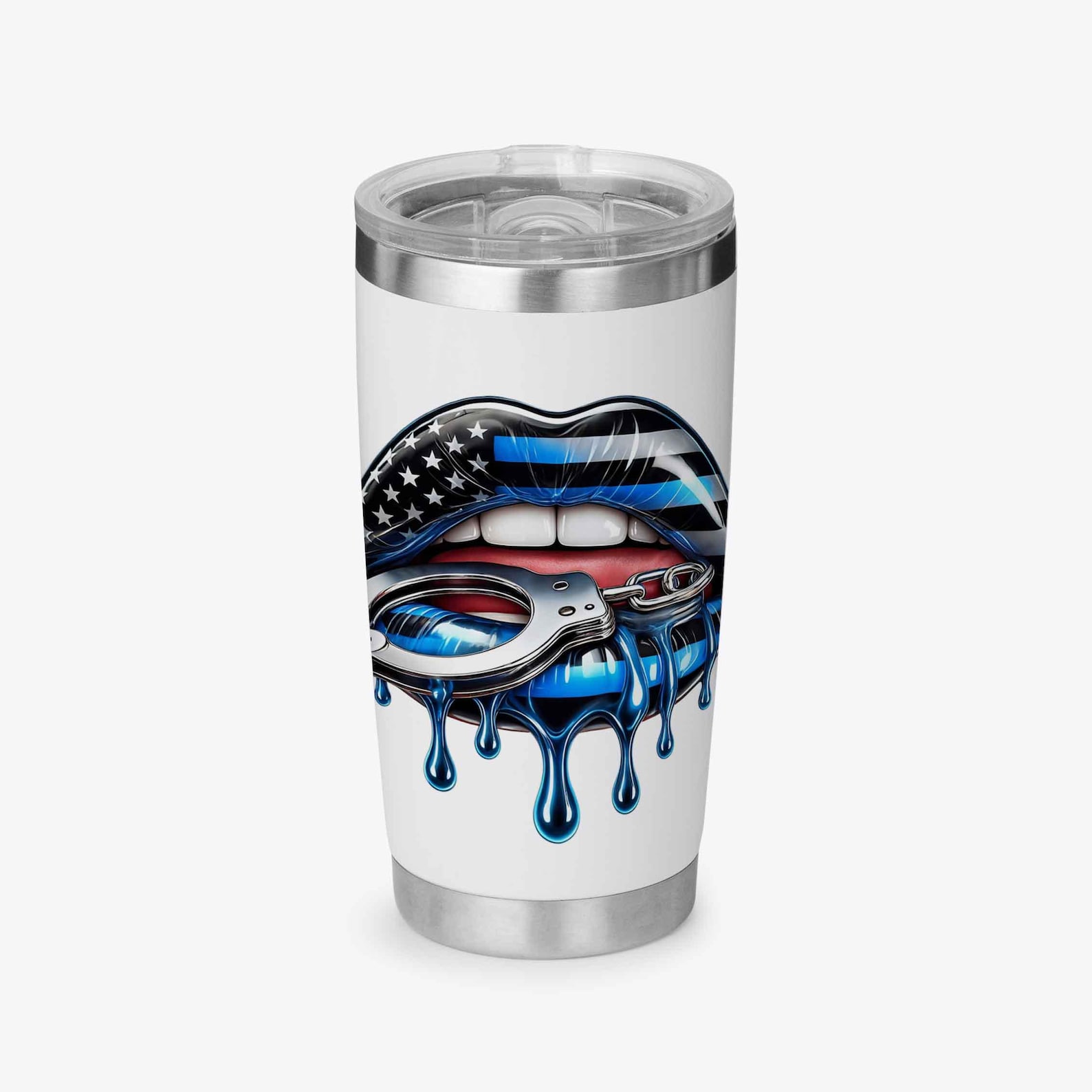 Police Drip Lip PNG: Thin Blue Line Digital Download, Unique Law ...